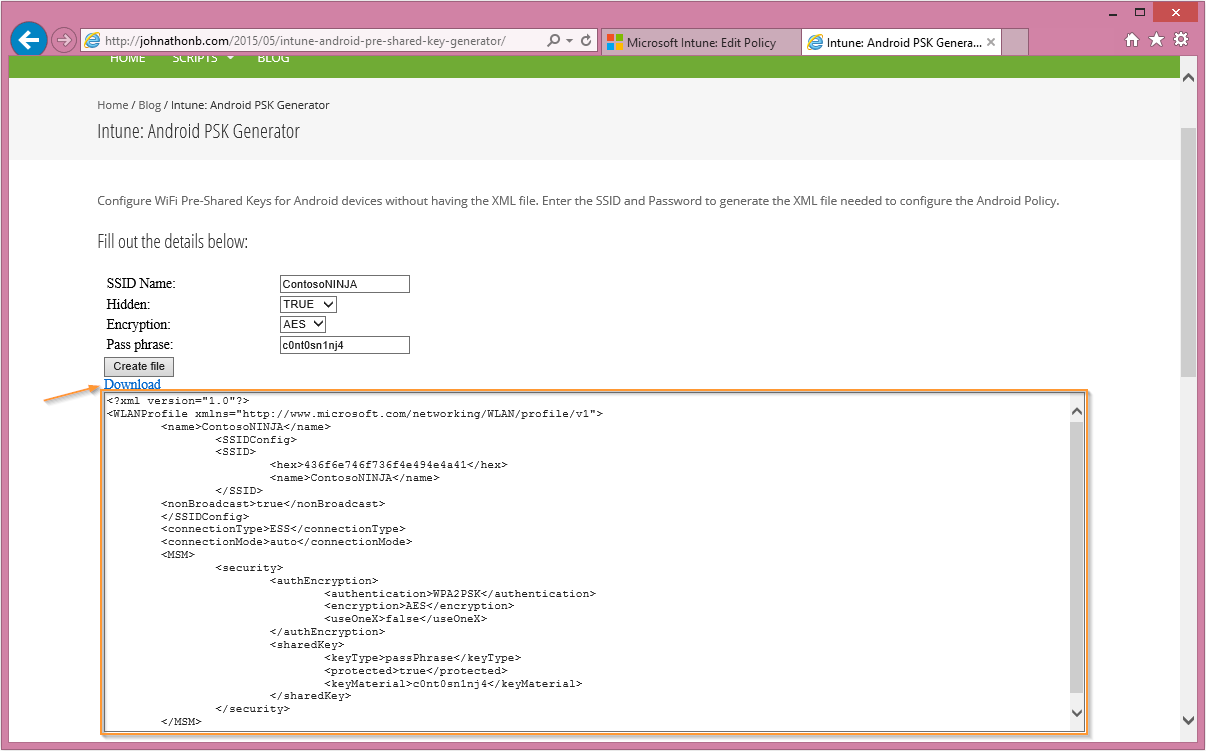 Intune Android And Ios Psk Xml Mobile Config Generator Concurrency