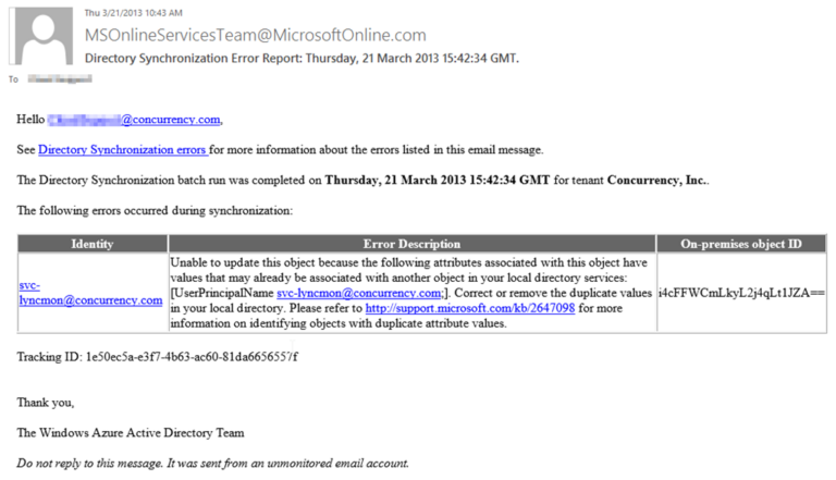 Troubleshooting Directory Synchronization Errors Caused by Duplicate Proxy Addresses or User ...