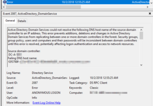 Active Directory Replication Troubleshooting – Concurrency
