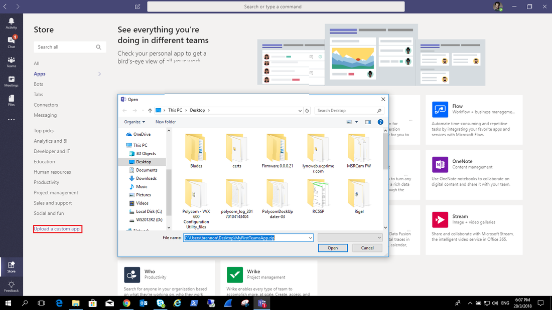 How to upload a Custom App in Microsoft Teams? – Concurrency