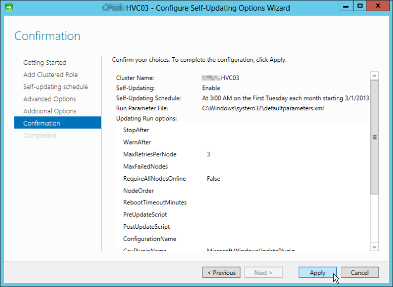 Windows Server: Configure Cluster-Aware Updating | Concurrency