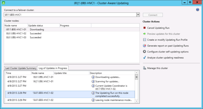 Windows Server: Configure Cluster-Aware Updating | Concurrency